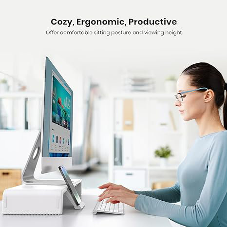 Inbox Zero Nichaolas Monitor Riser /Laptop/PC Computer Stand for Desk ...