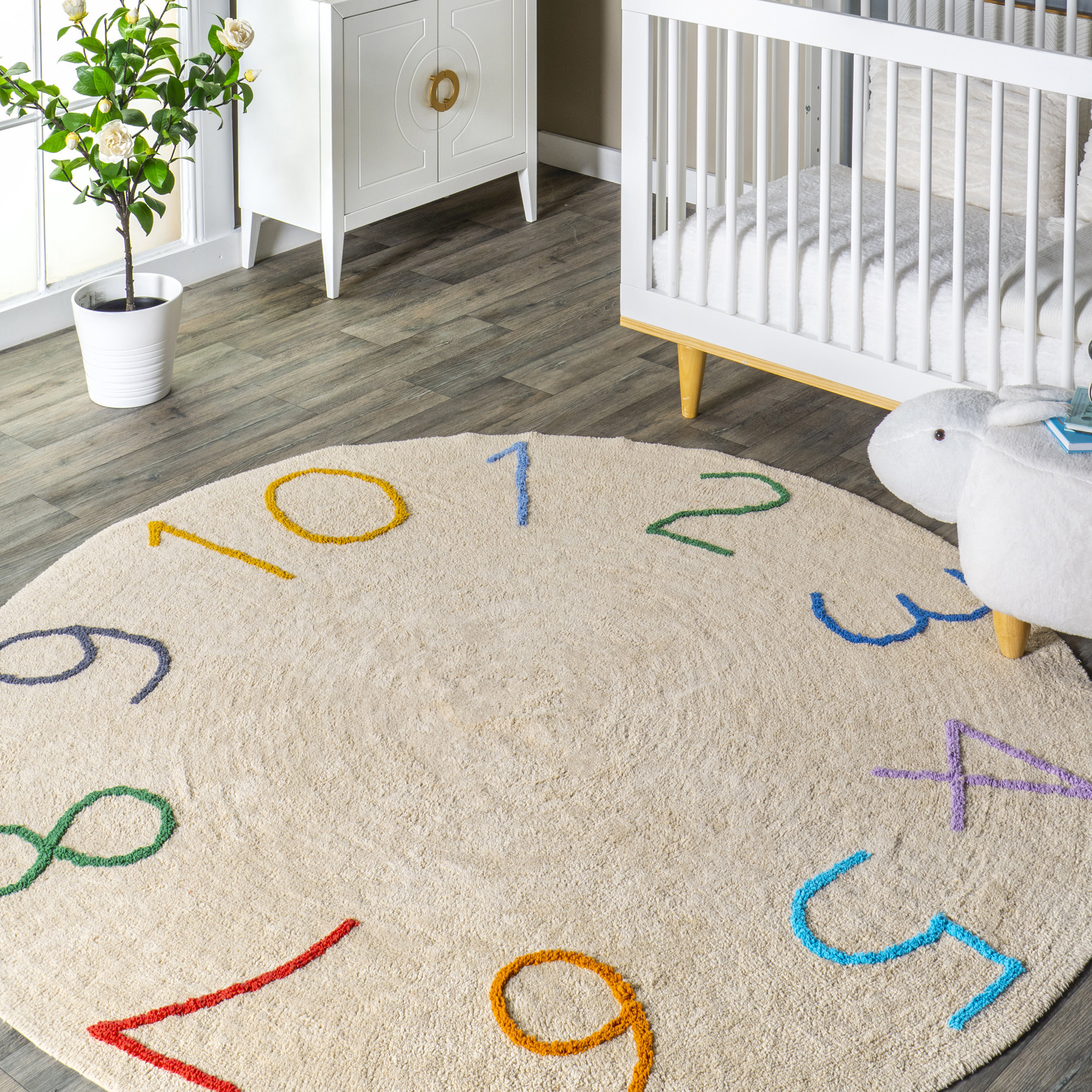 Ebern Designs Arely Numbers Machine Washable Kids Area Rug & Reviews ...