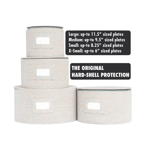In This Space 4 Piece Round Plate Storage Case Set & Reviews | Wayfair