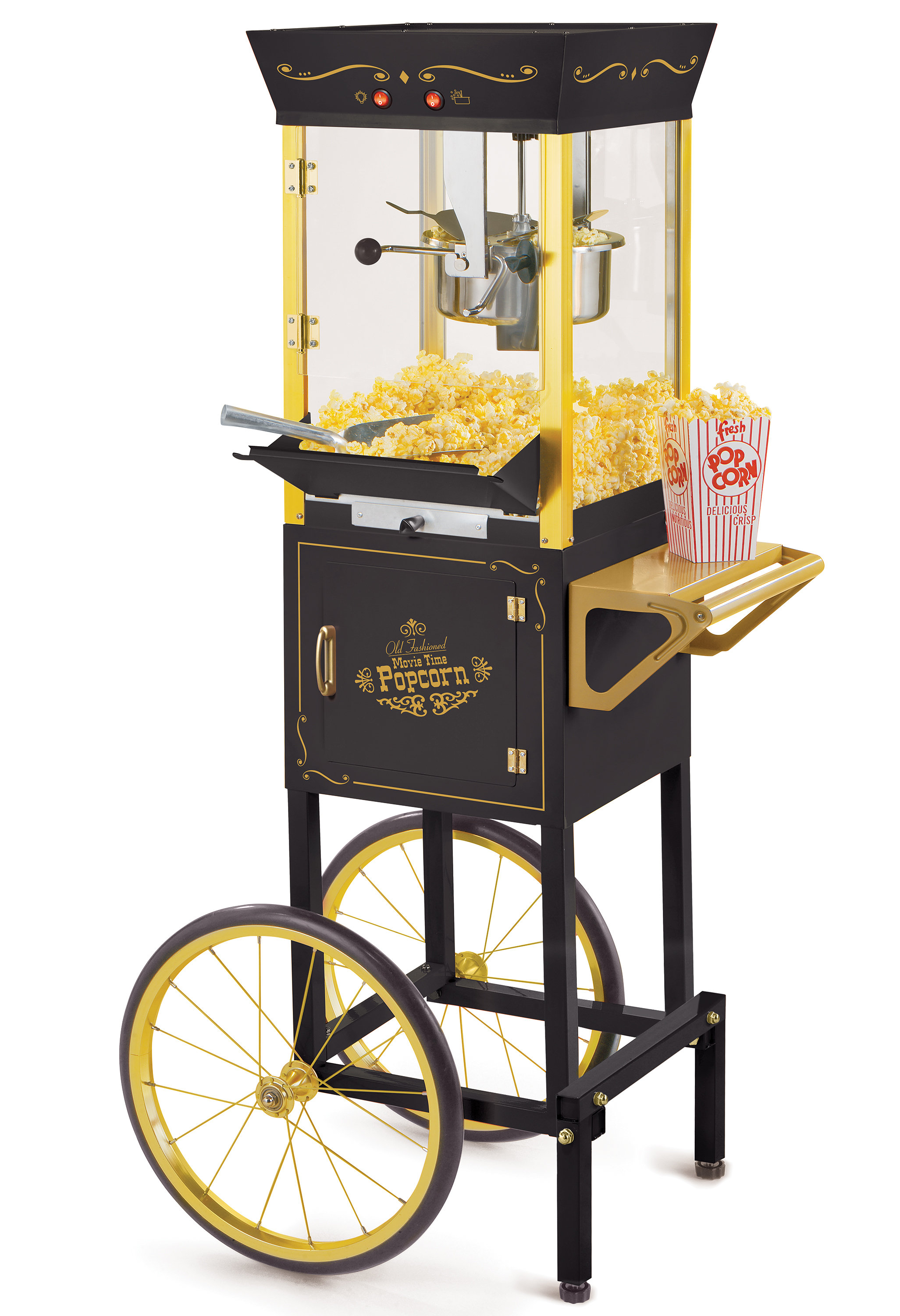 Nostalgia Vintage 8-Ounce Professional Popcorn and Concession Cart, 53 ...