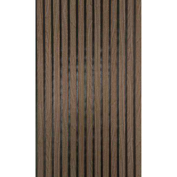 Loon Peak® Harbans Brown Slat Wooden Planks Look Faux Wood Textured ...