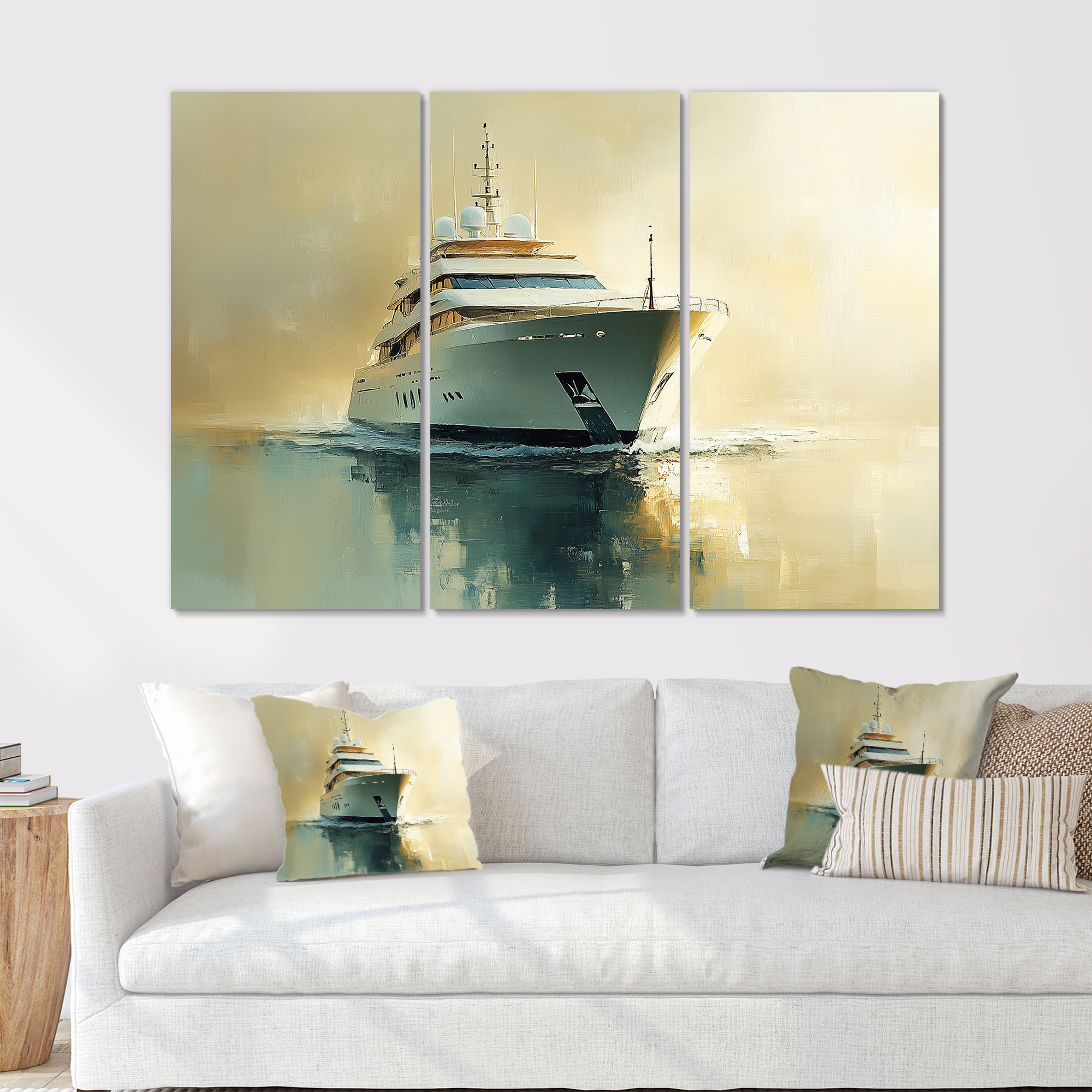 Breakwater Bay Wealths Reflection - Boat Yacht Wall Art Print Set | Wayfair