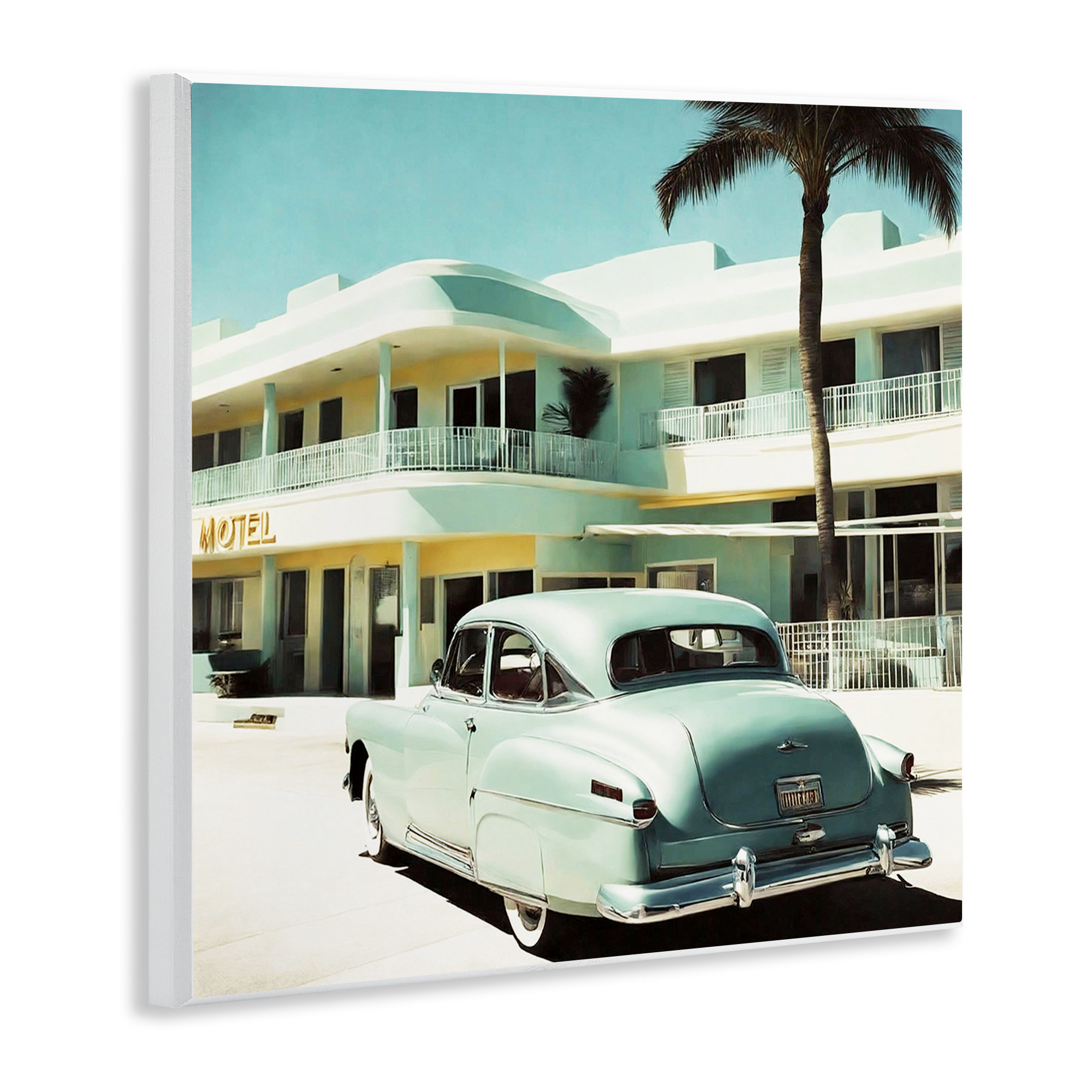 Ophelia & Co. Classic Car at Motel Wall Plaque Art by Noah Bay | Wayfair