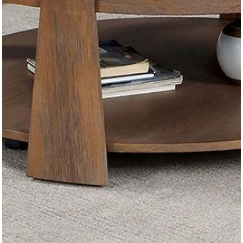 Rosalind Wheeler Brenai 40.75" Wide Tufted Round Cocktail Ottoman with ...