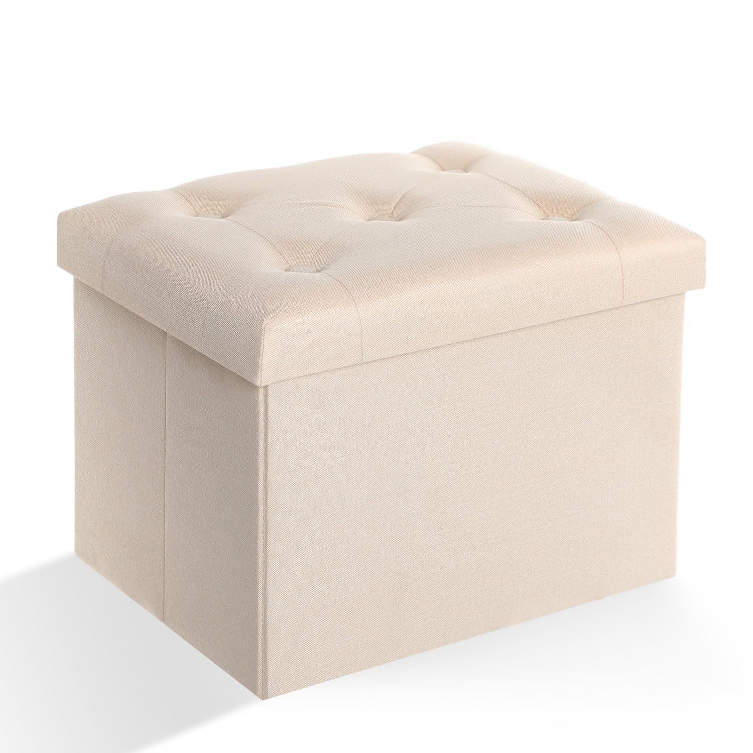 Winston Porter 17" Foldable Ottoman With Storage And Thick Foam Padding ...