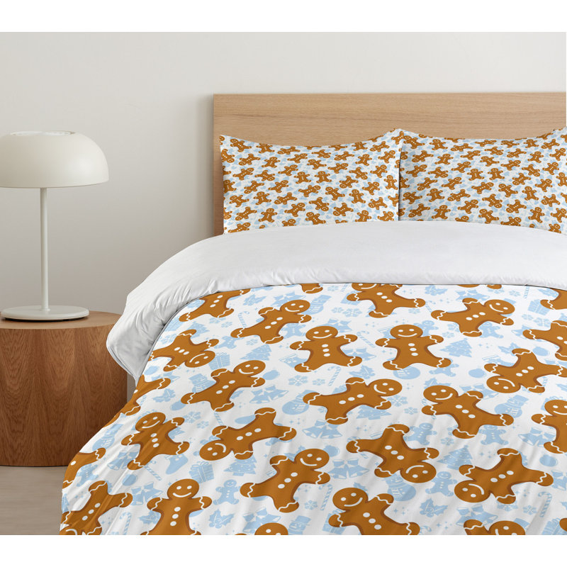 Ambesonne Gingerbread Man Duvet Cover Set | Wayfair