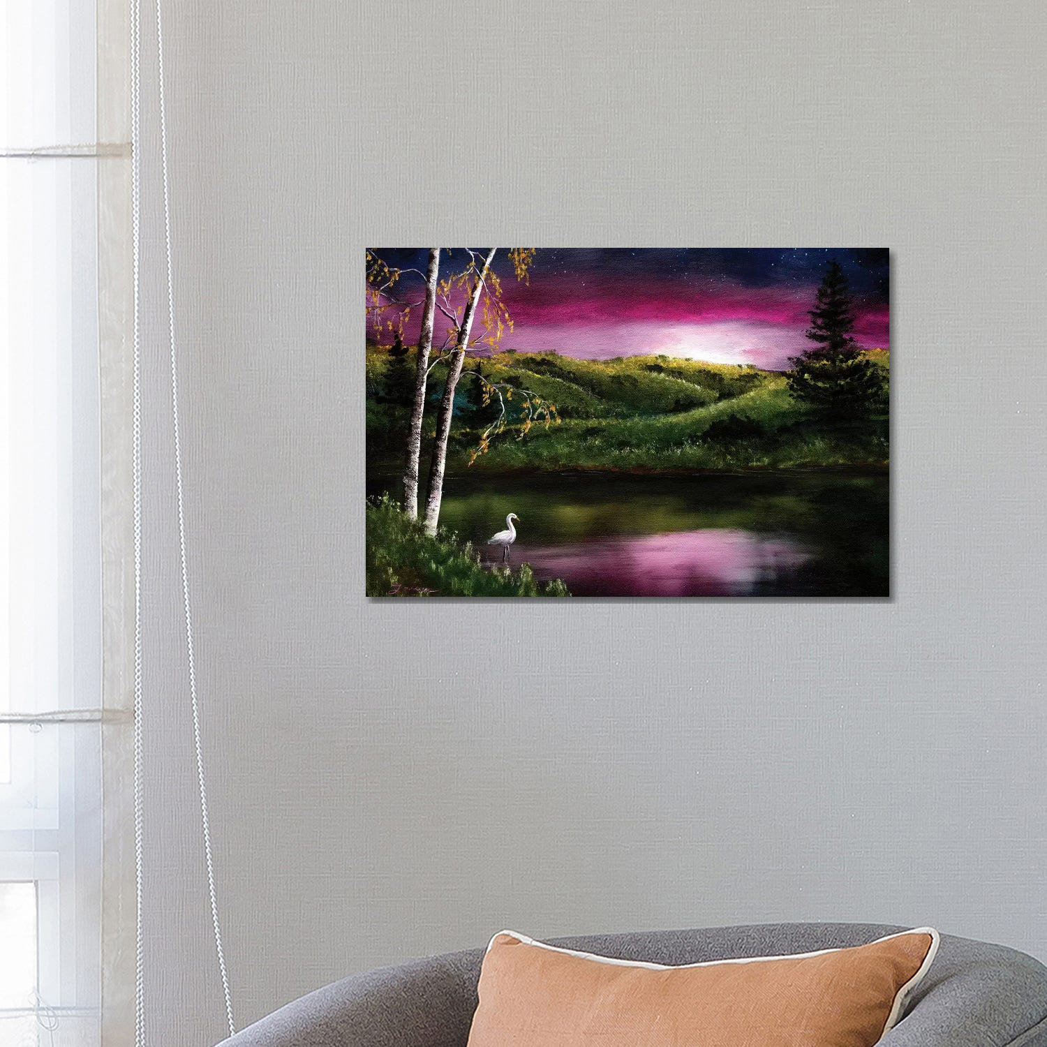 Alpen Home Twilight at Vasona Lake by Laura Iverson - Wrapped Canvas ...