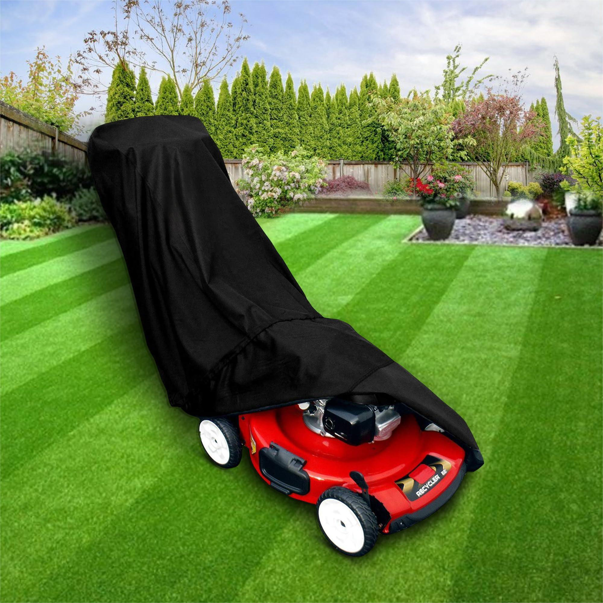 ColorLife Outdoors Lawn Mower Cover - Heavy Duty 600D Polyester Oxford ...