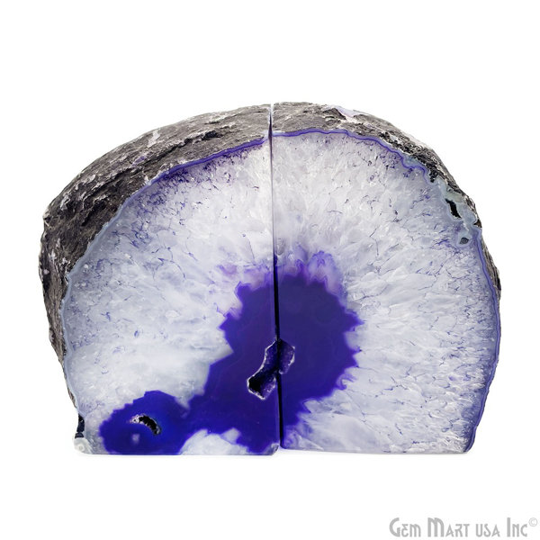 Agate / Geode Bookends You'll Love | Wayfair