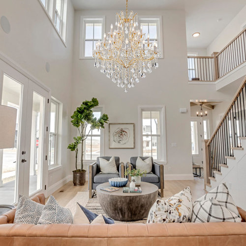 Everly Quinn 24 - Light Crystal Dimmable Tiered Chandelier | Wayfair