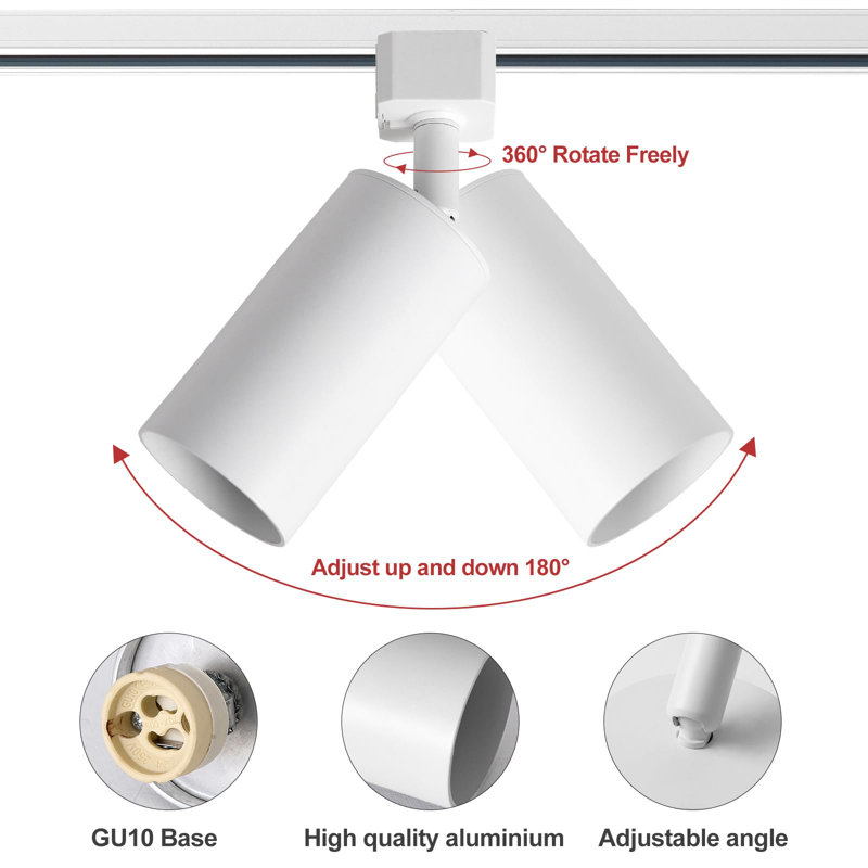 BLASIVE Plug In Track Lighting With Power Cord 8-Light GU10 Track ...