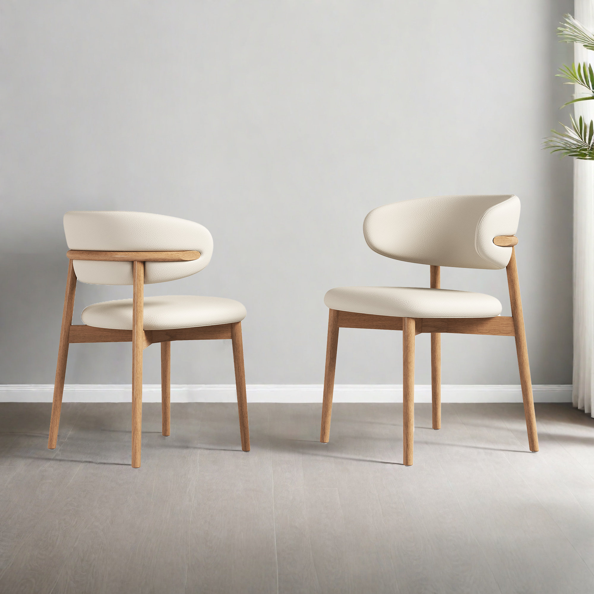 Corrigan Studio Upholstered Solid Wood Dining Chair Side Chair (Set Of ...