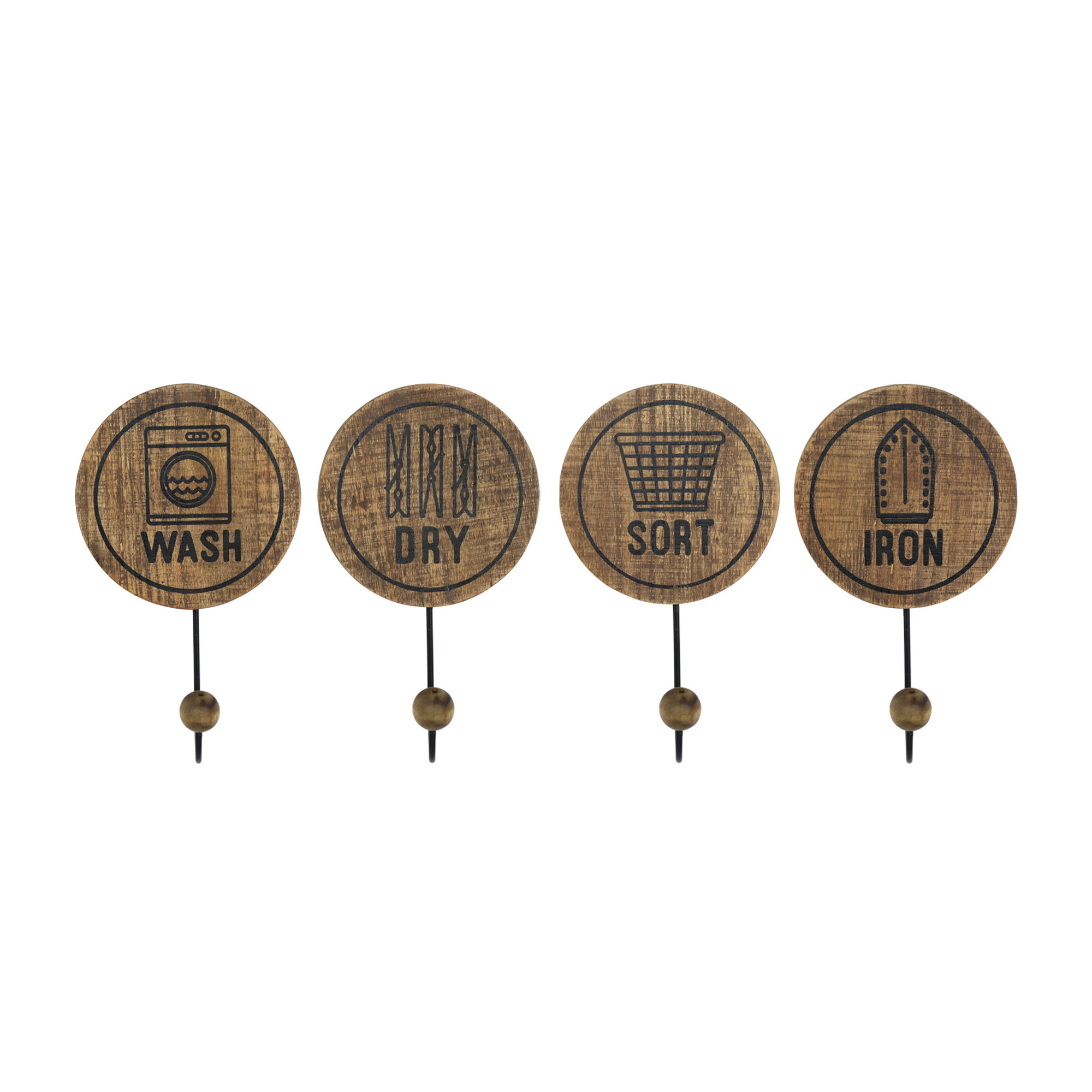 August Grove® Set Of 4 Laundry Room Hooks | Wayfair
