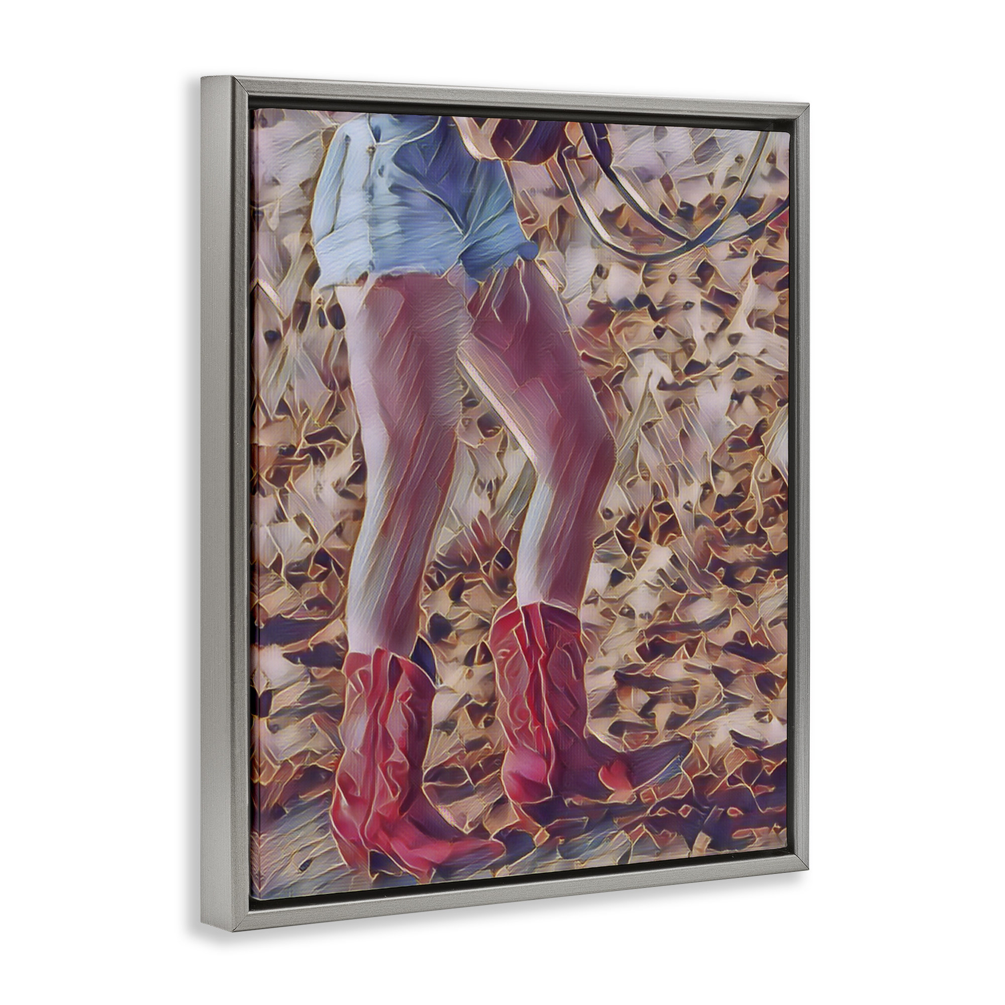 Ebern Designs Rancher Gal Cow Floating Frame, design by Jesse Keith ...