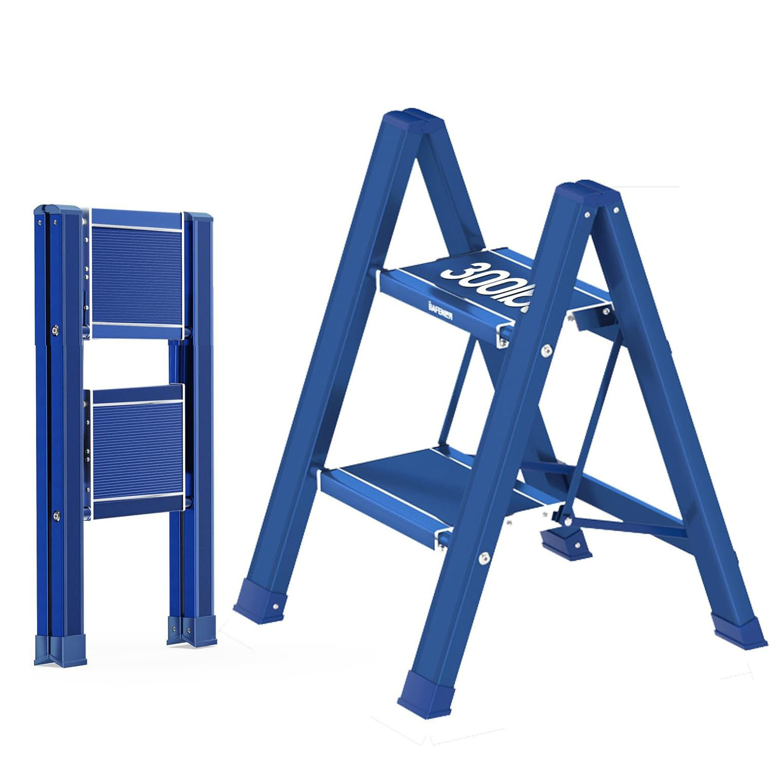 Latitude Run® 2 Step Ladder, Folding Step Stool With Wide Anti-Slip ...