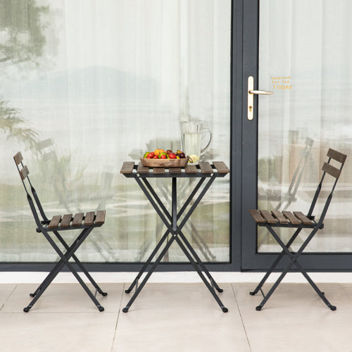 Square Two Person Patio Dining Sets You'll Love | Wayfair