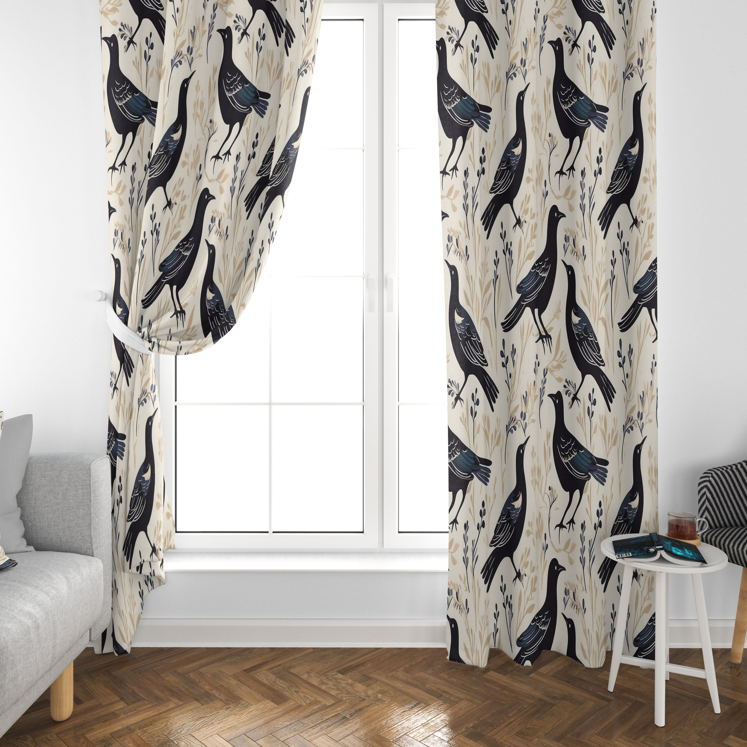 East Urban Home Ahsia Polyester Room Darkening Curtain Pair | Wayfair