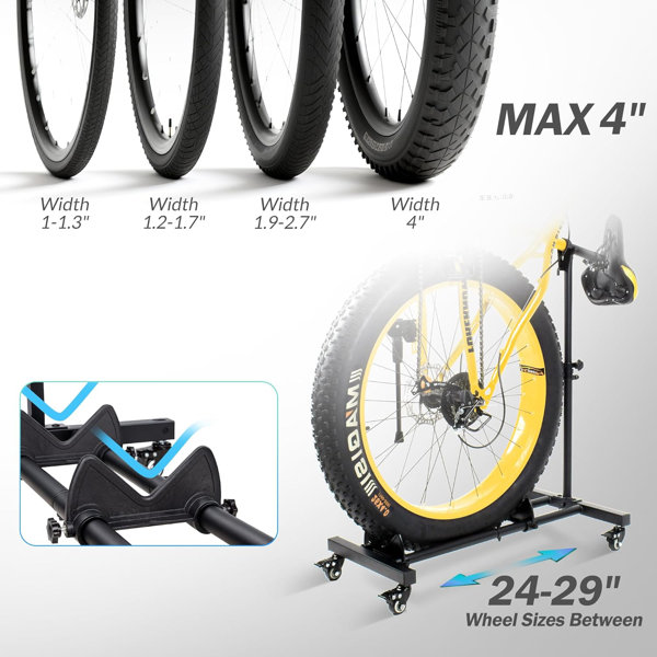WFX Utility™ Aage Vertical Rolling Adjustable Bike Stand, Space-Saving ...
