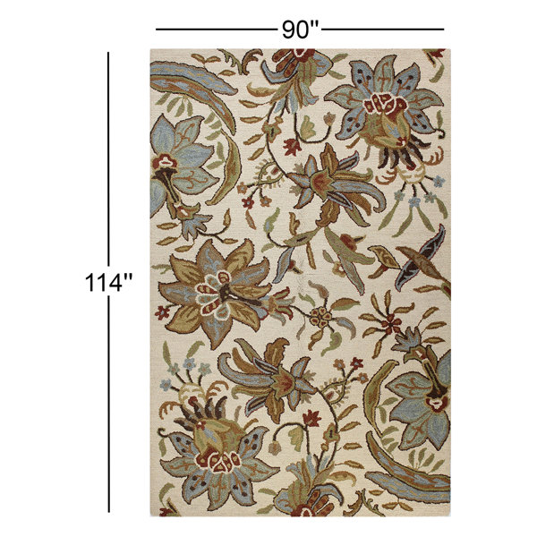 Andover Mills™ Folcroft Hand Tufted Wool Floral Indoor Rug & Reviews ...