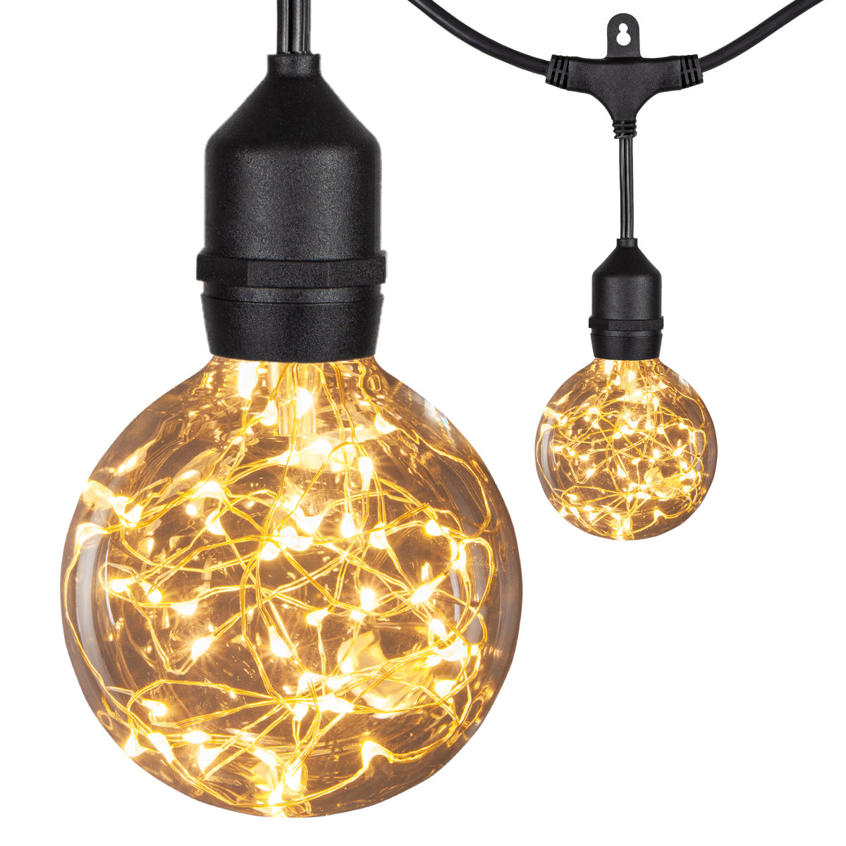 Arlmont & Co. Christiana 45' Outdoor 15 - Bulb Globe String Light | Wayfair