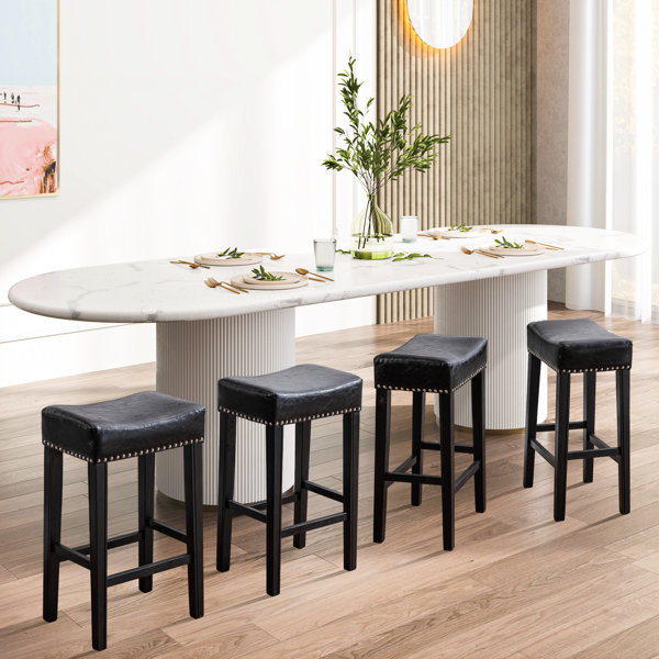 Wildon Home® Zacary Counter Height PU Bar Stools | Wayfair