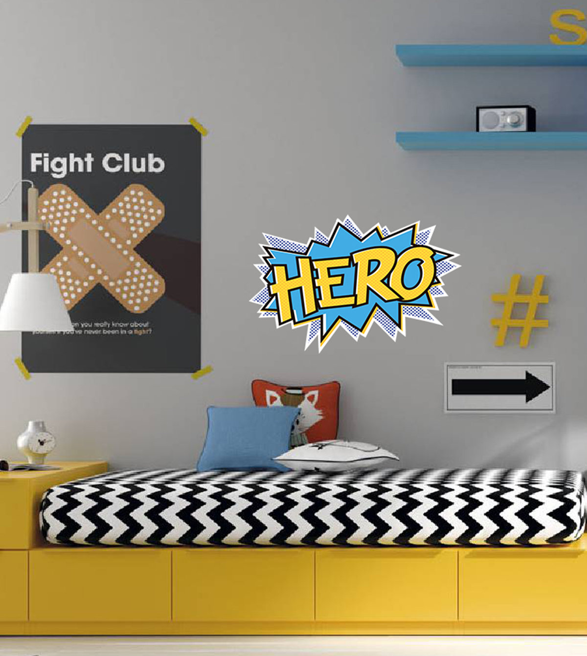 Trinx Hero Wall Decal, Hero Sticker, Hero Wall Decor | Wayfair