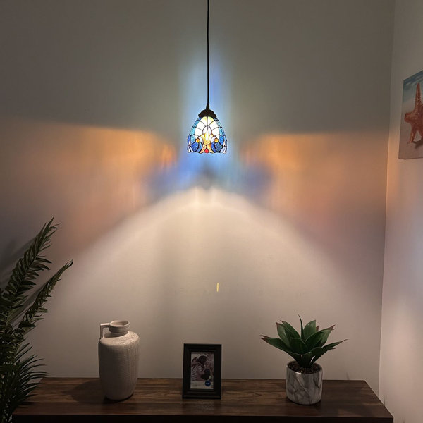 Fleur De Lis Living Shehan Tiffany Mini Hanging Lights Stained Glass ...