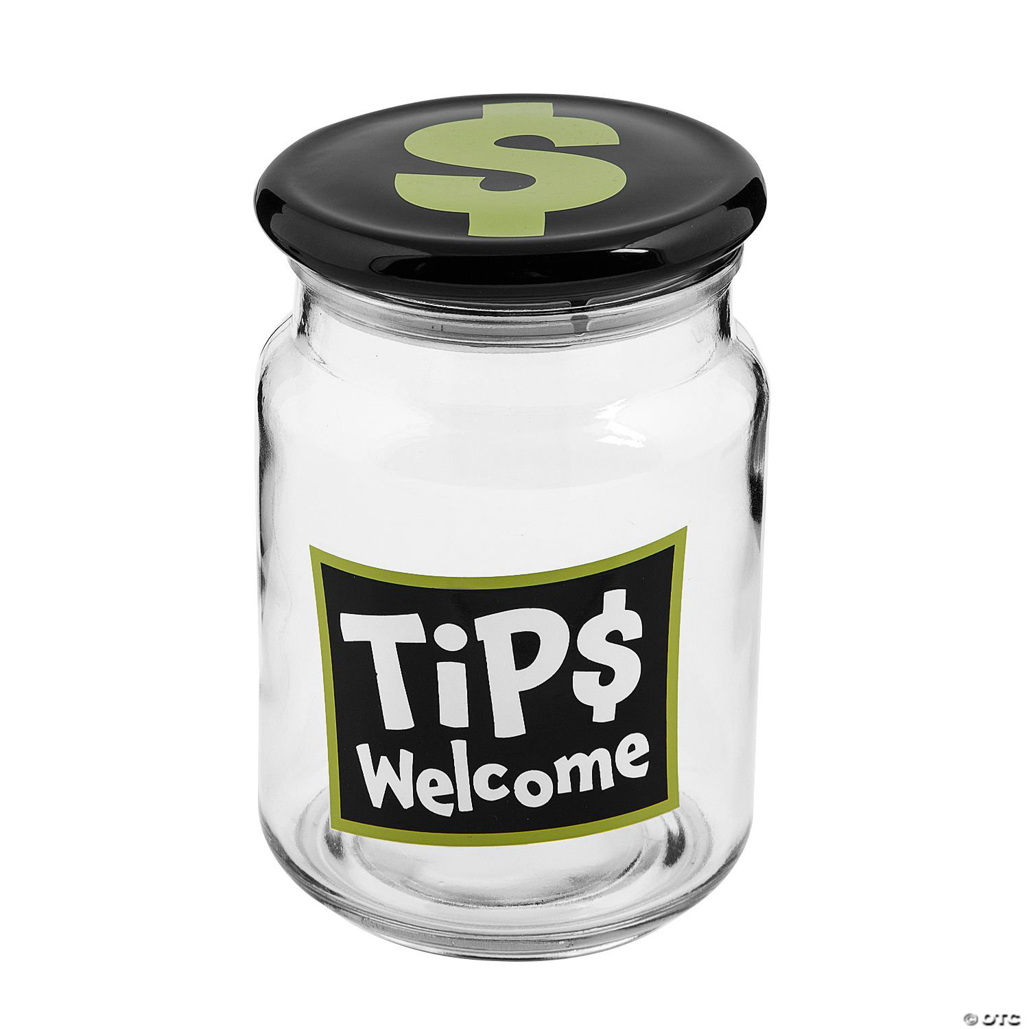 Oriental Trading Company 3 1/2 x 6 Inch Clear Tips Welcome Glass Jar ...