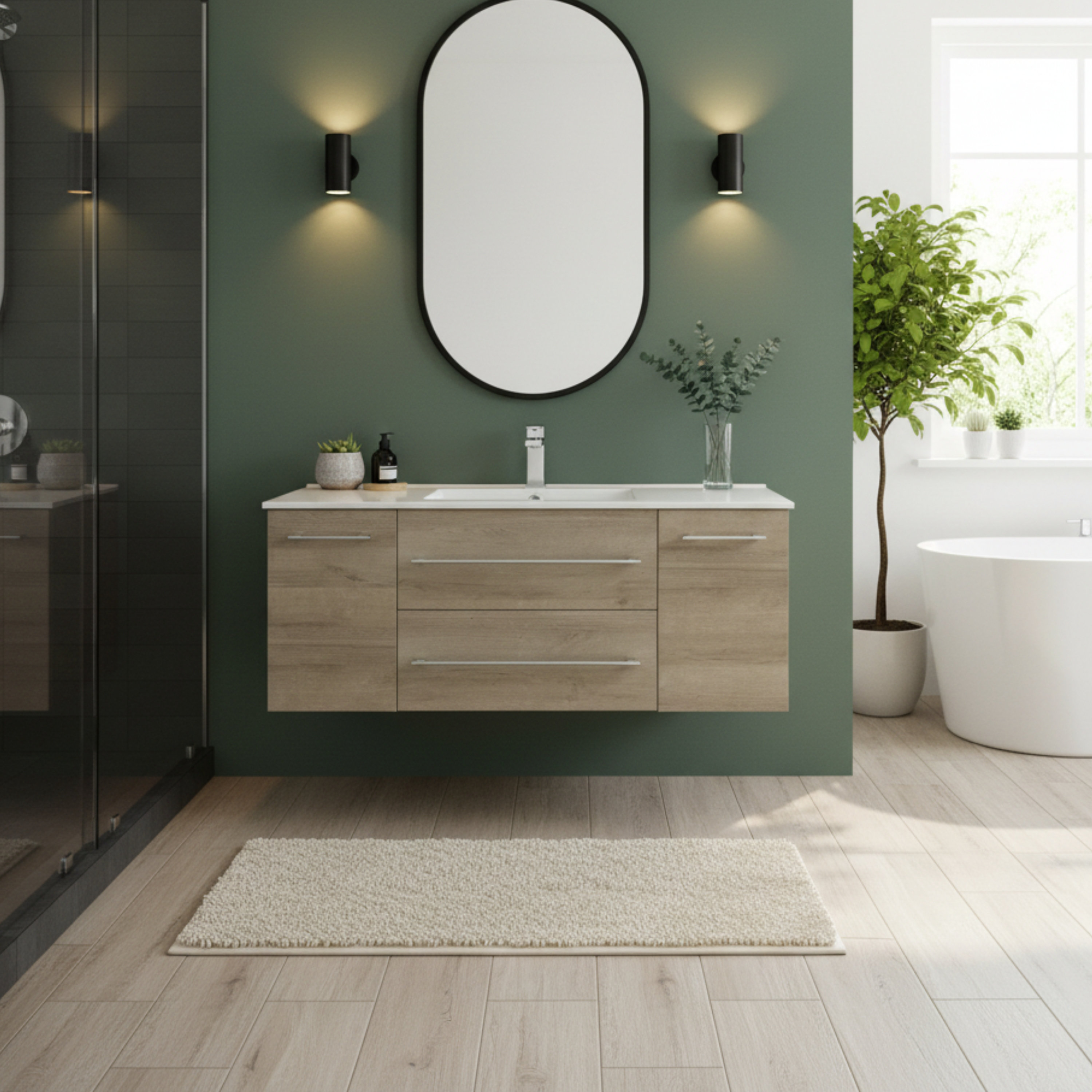 Cutler Kitchen and Bath Kato 48" Single Sink Bathroom Vanity with ...