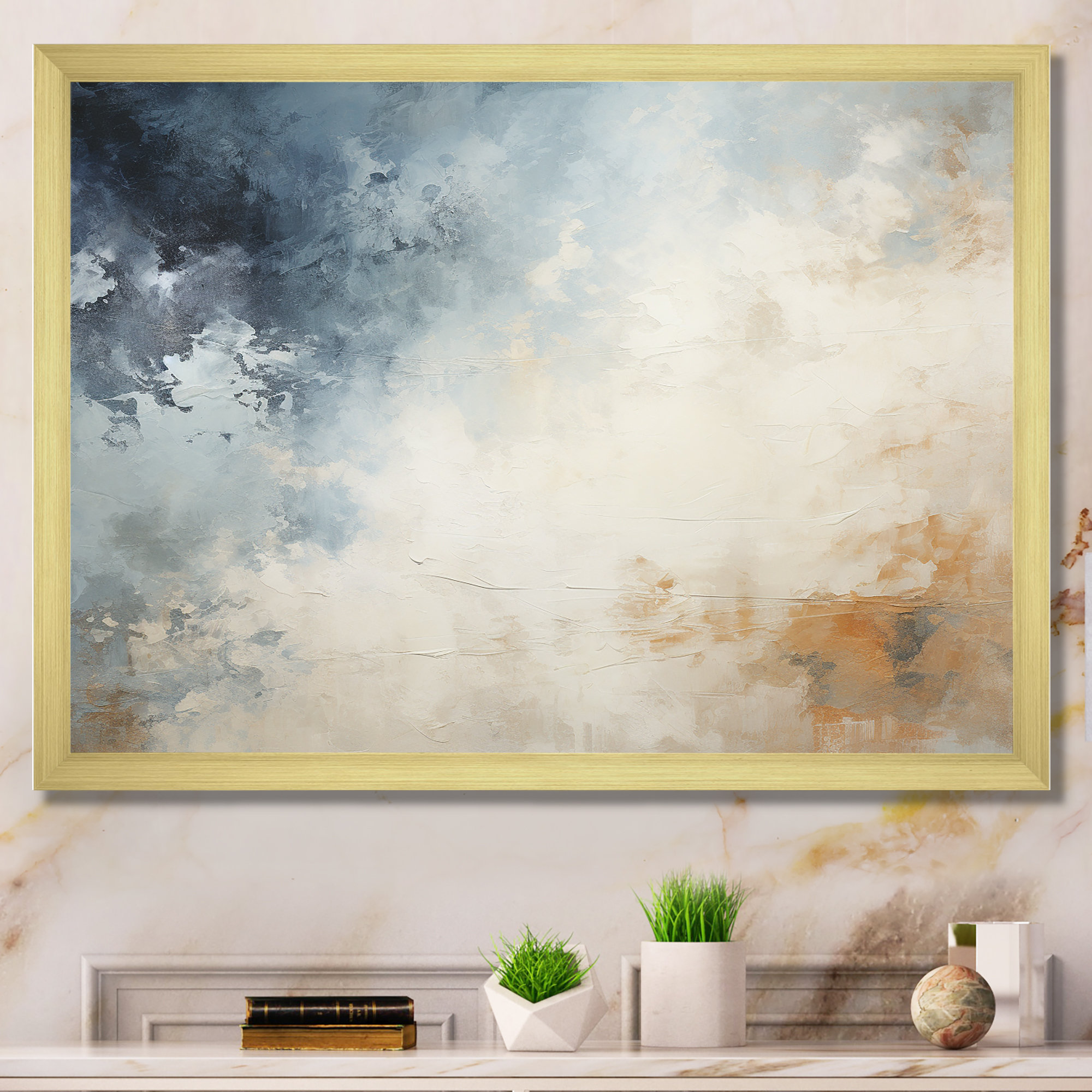 Wrought Studio " Muted Colors Minimalism Storms " on Canvas | Wayfair
