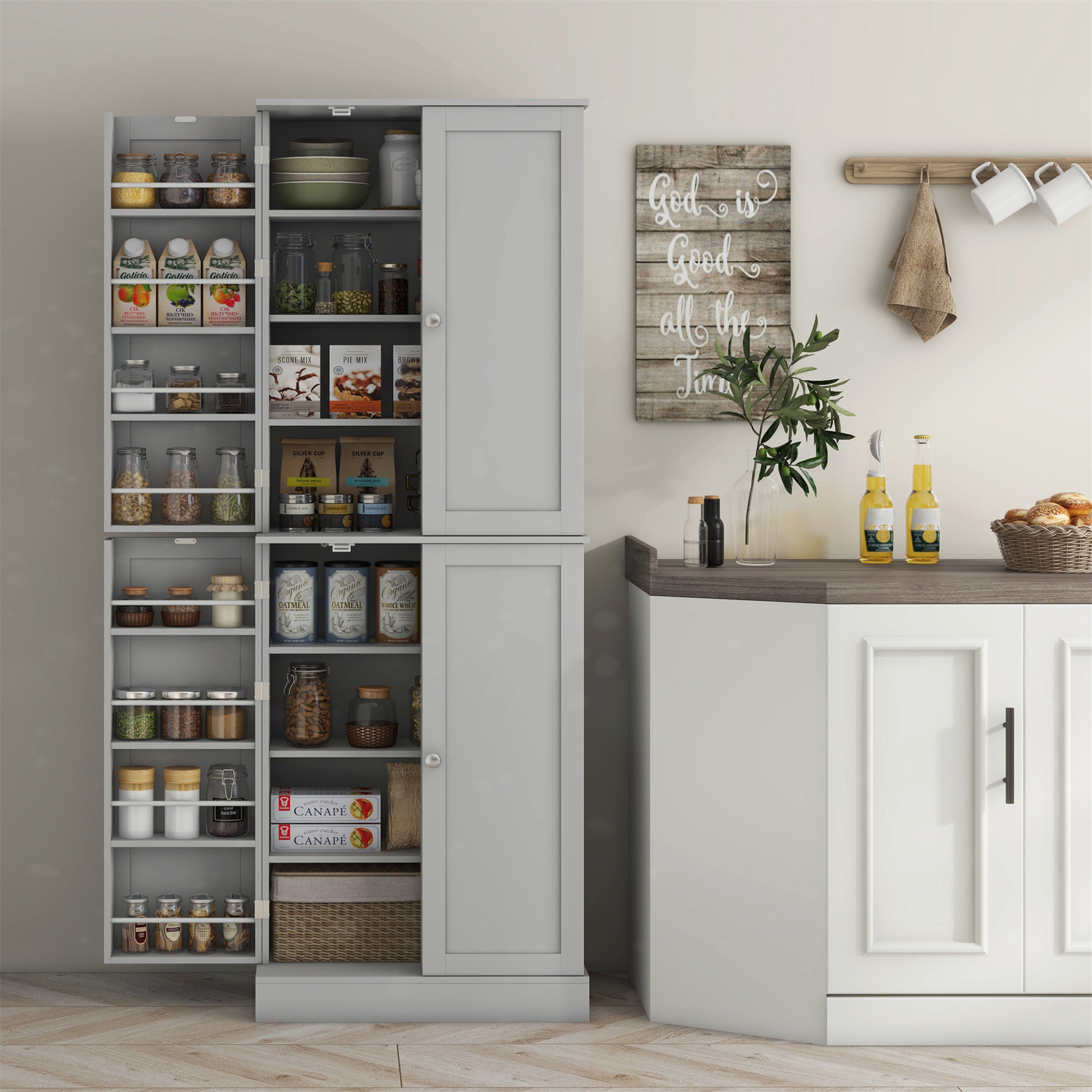Lark Manor™ Versatile Modern Kitchen Pantry Cabinet with Abundant ...