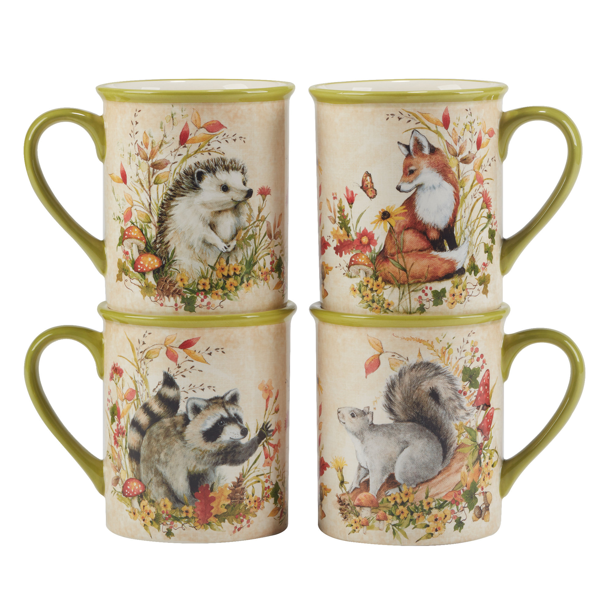 Certified International Woodland Critters Set of 4 Mugs & Reviews | Wayfair