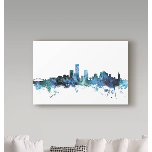 Trademark Art 'Milwaukee Wisconsin Skyline BW' Graphic Art Print on ...