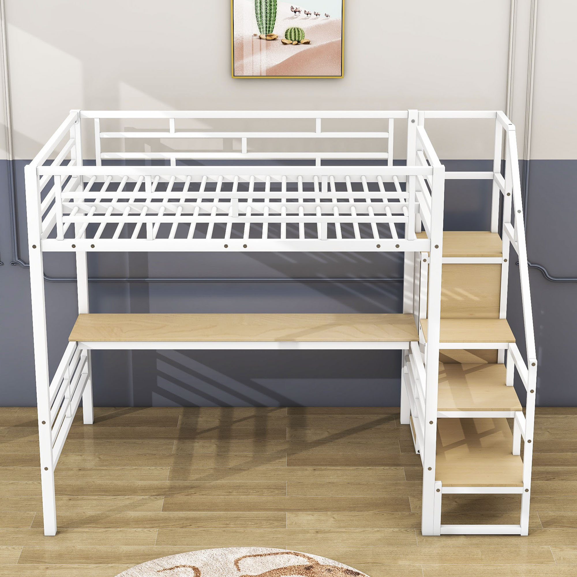 Mason & Marbles Vanduser Full Loft Bed with Shelves by Mason & Marbles ...