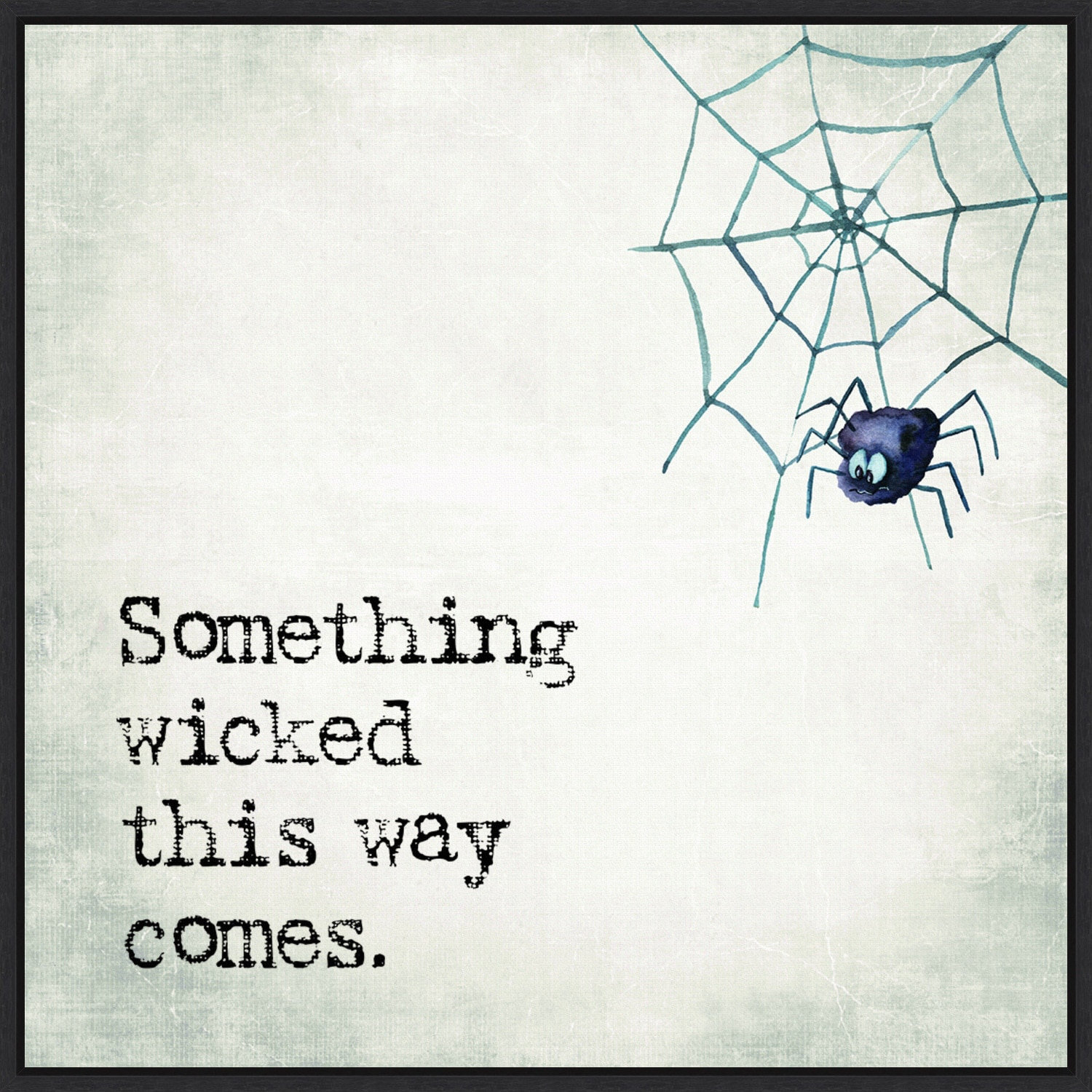 The Holiday Aisle® Something Wicked Spider - Floater Frame Textual Art ...