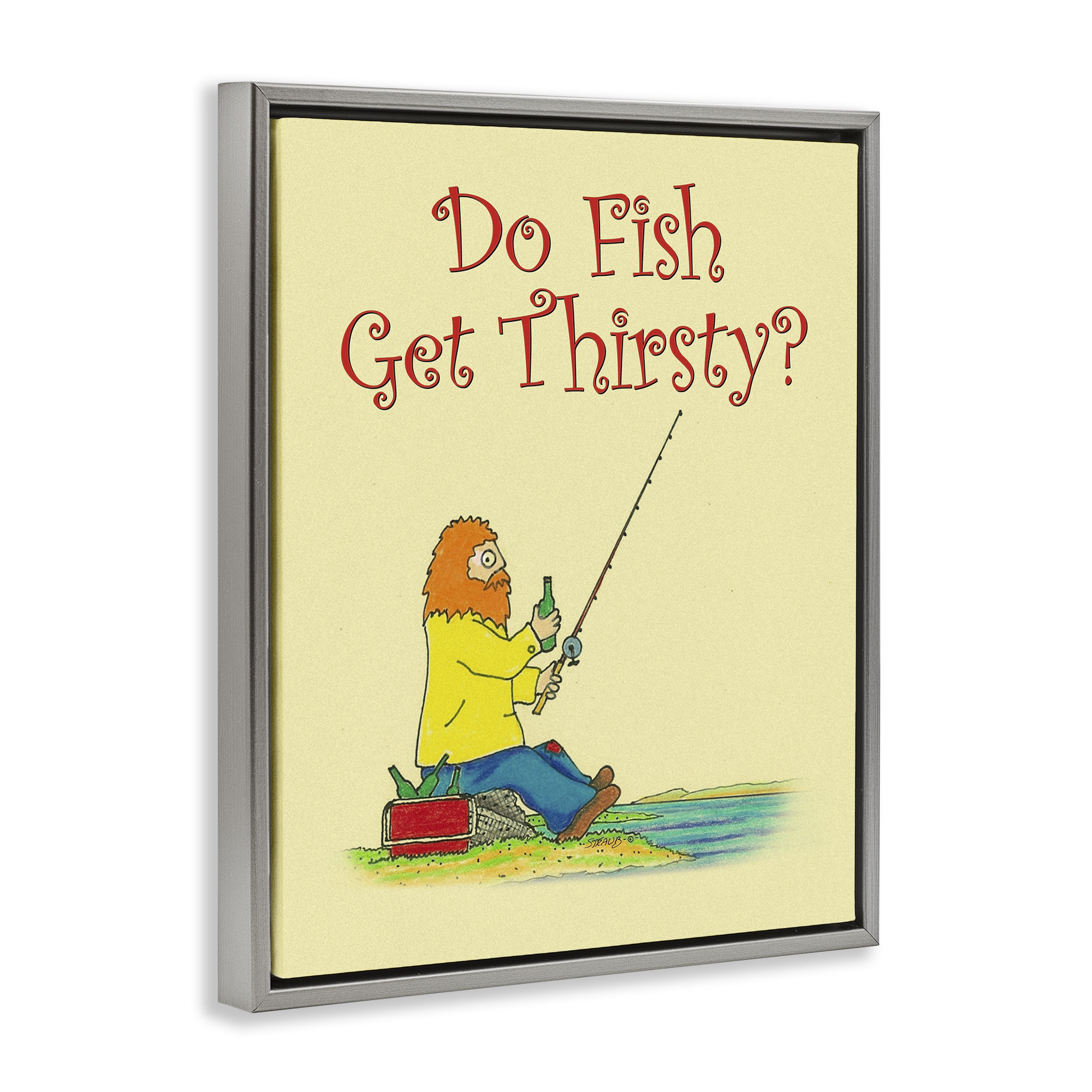 Dakota Fields Do Fish Get Thirsty Humour Floating Frame, design by ...