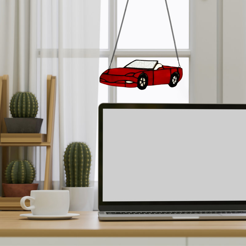 17 Stories 4.375"H Convertible Stained Glass Window Panel & Reviews ...