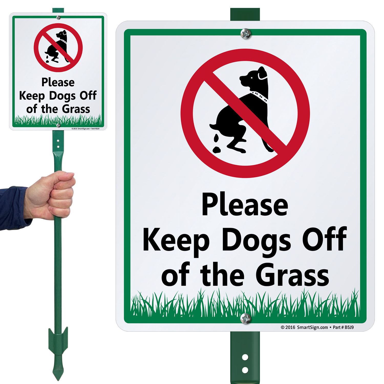 SmartSign Please Keep Dogs off the Grass Sign and Stake Kit - Wayfair ...