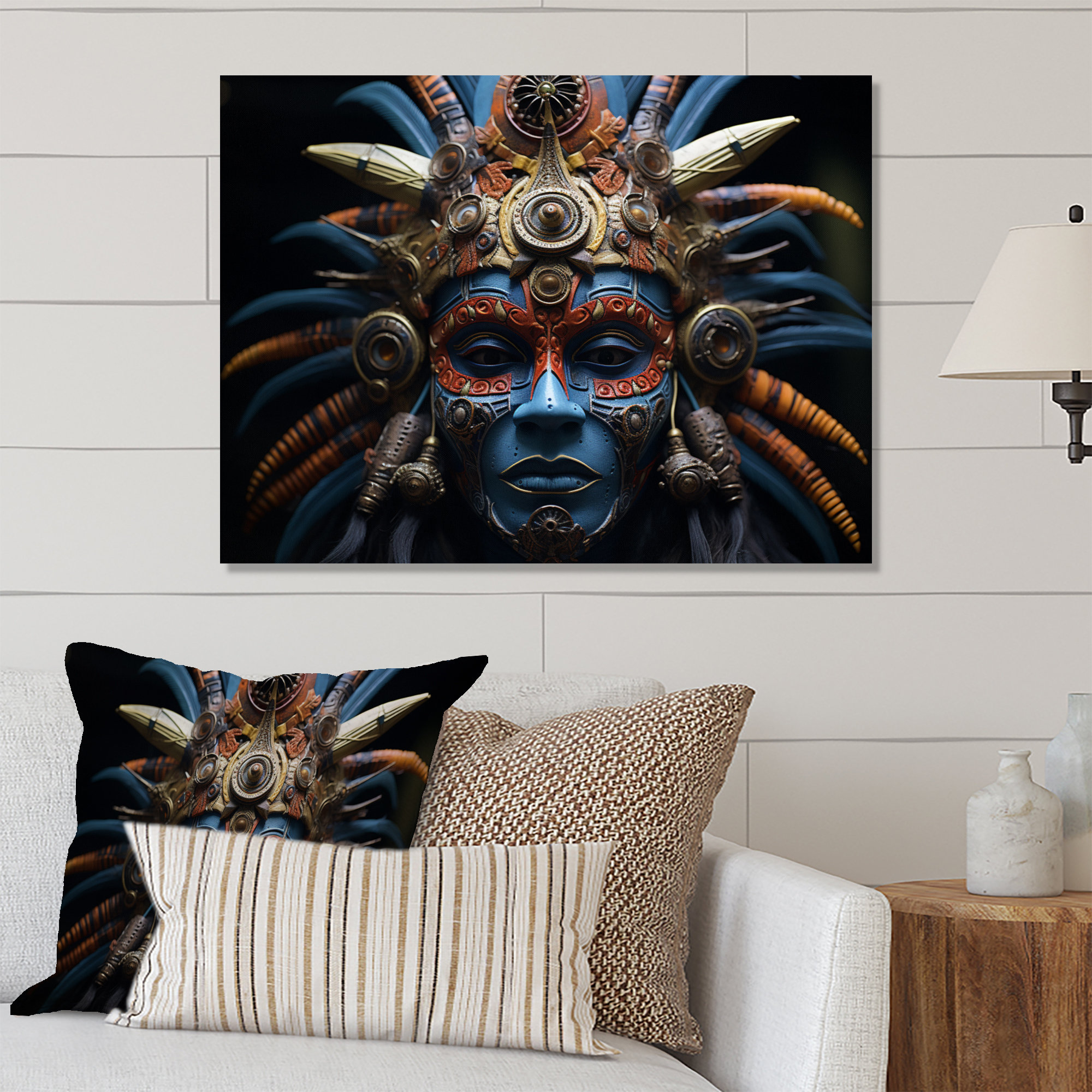 Bungalow Rose African Tribes Mende Mask II - African Tribes Metal Wall ...