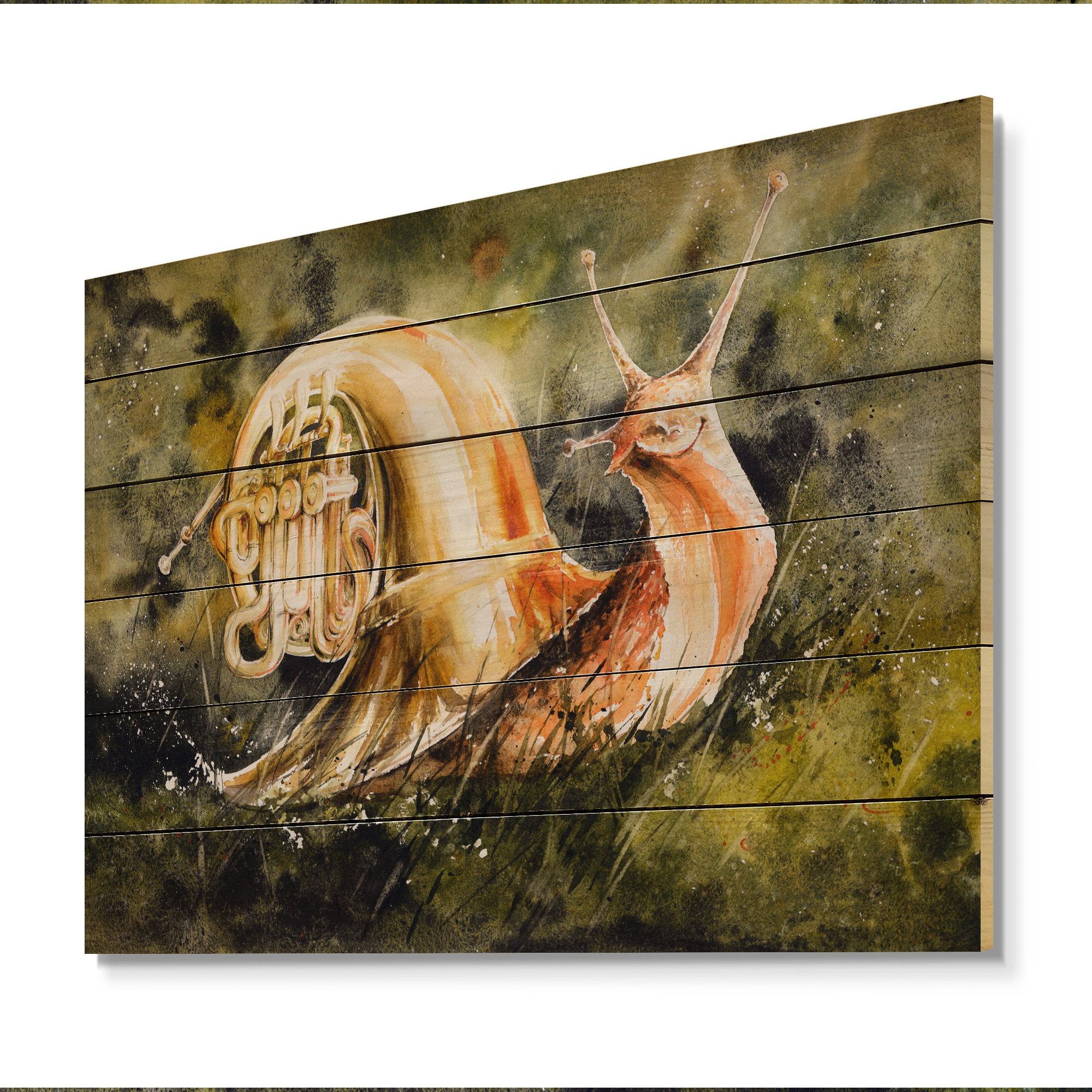Trinx Cartoon Snail Shell - Traditional Wood Wall Art Décor - Natural ...