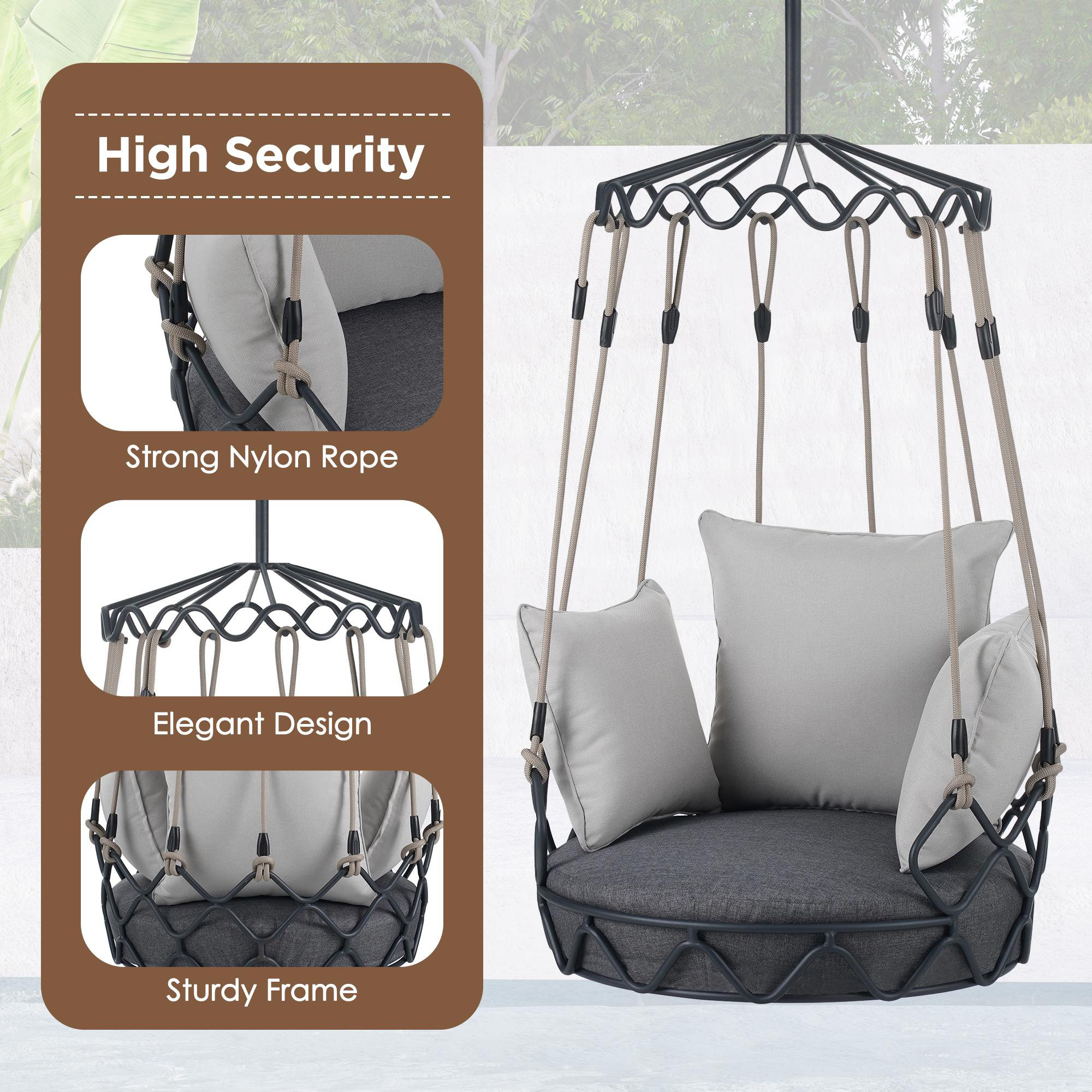 Ophelia & Co. Deck Swing Bed Modern Porch Swing - Wayfair Canada