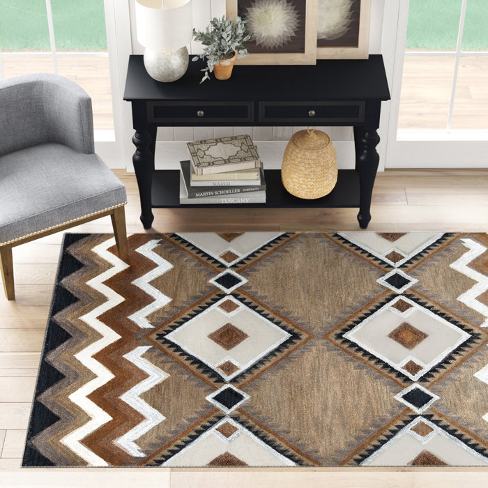 Birch Lane™ Britt Handmade Wool Dark Taupe Rug & Reviews | Wayfair