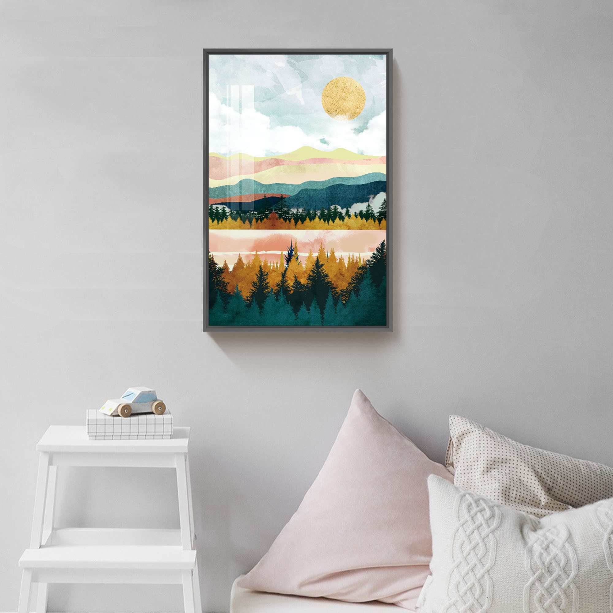 Winston Porter Abstract Wild Nature Landscape Art Print Yellow And ...