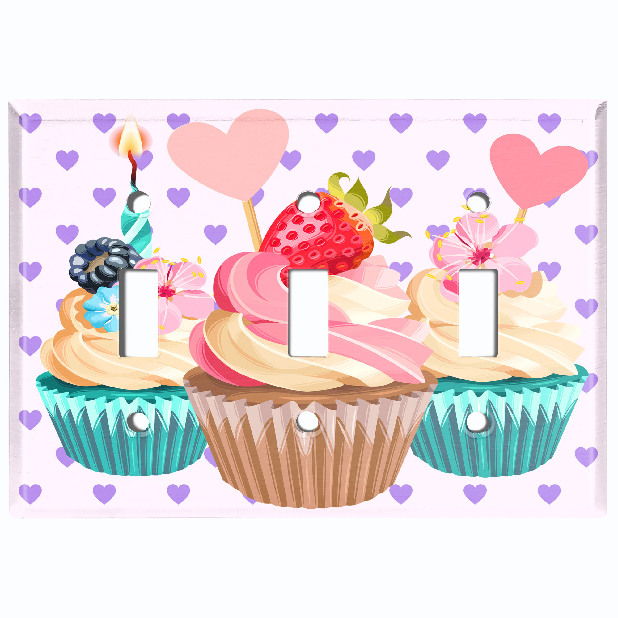 WorldAcc Cupcake 3-Gang Toggle Light Switch | Wayfair