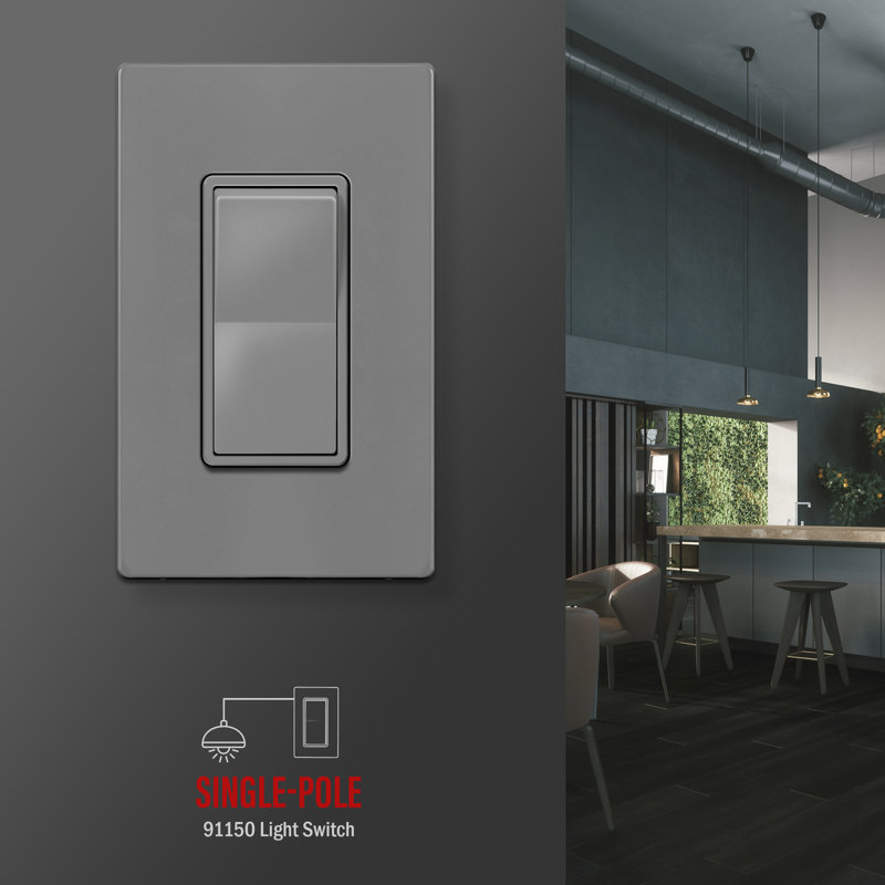 Enerlites 15 Amps Tamper Resistant Single Pole Rocker Light Switch ...