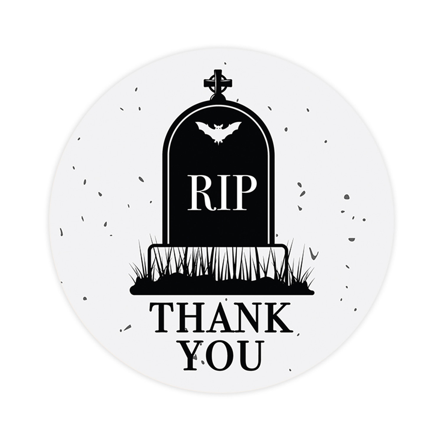 The Holiday Aisle® Thank You RIP Tombstone Happy Halloween Stickers ...