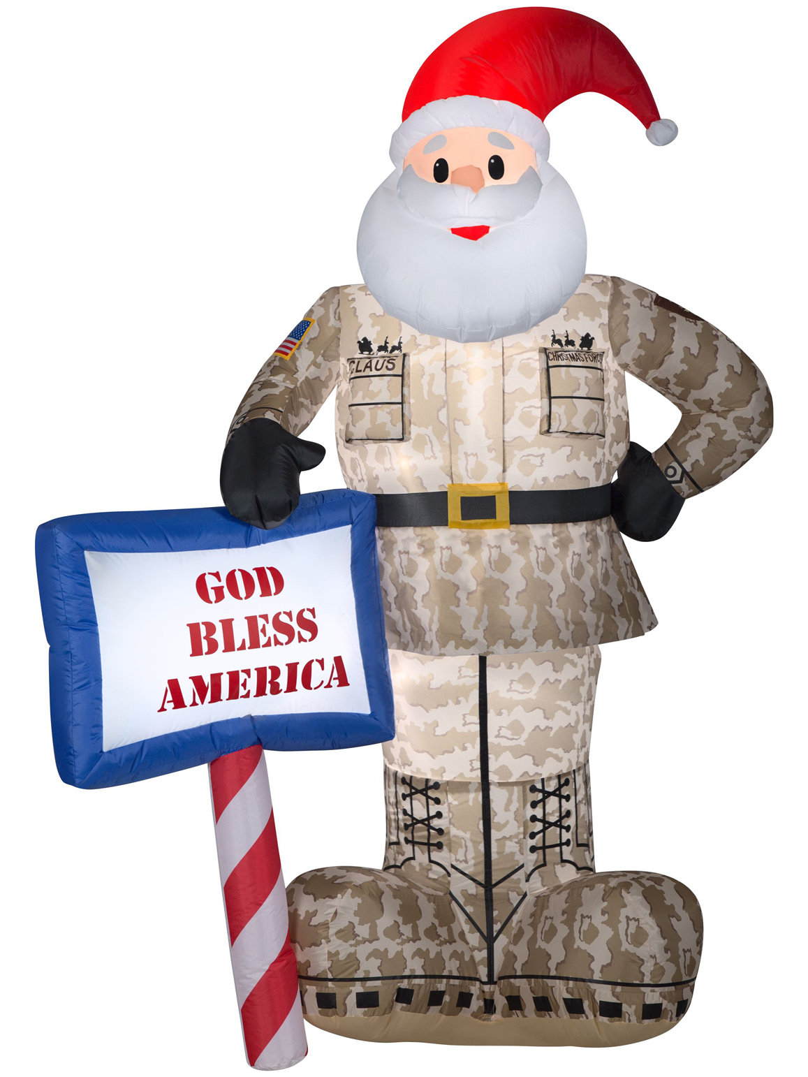 The Holiday Aisle® Military Santa Prop Inflatable & Reviews | Wayfair