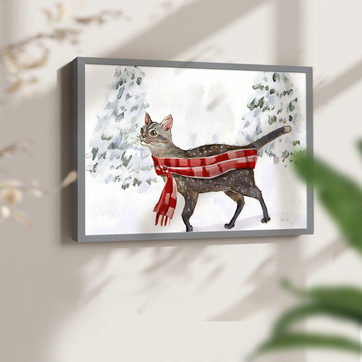 The Holiday Aisle® Chirstmas Art-DXCV -Framed Print - Restickable | Wayfair