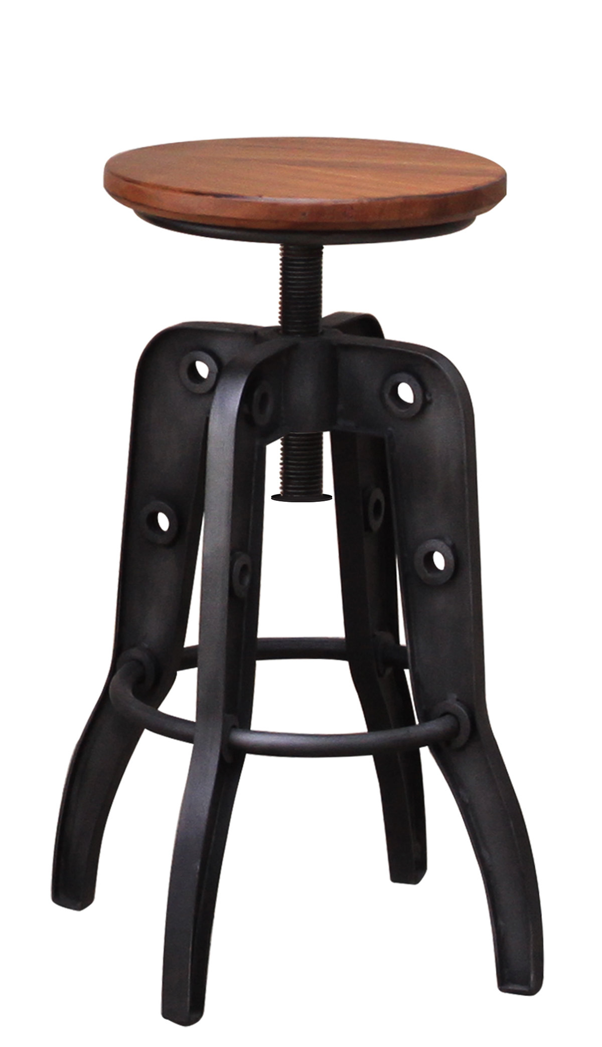 Williston Forge Belcherry Seel Swivel Solid Wood Adjustable Height Bar ...