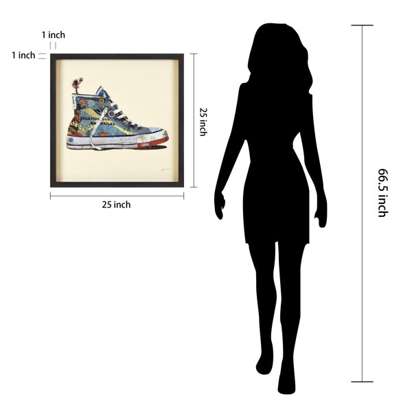 Latitude Run® 'High Top Sneaker' Graphic Art Print | Wayfair